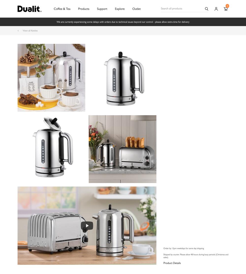 Dualit - Online Ecommerce - D3R